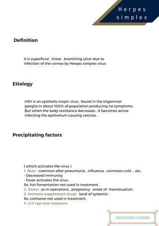 Viral keratitis ,HSV and HZO | PDF