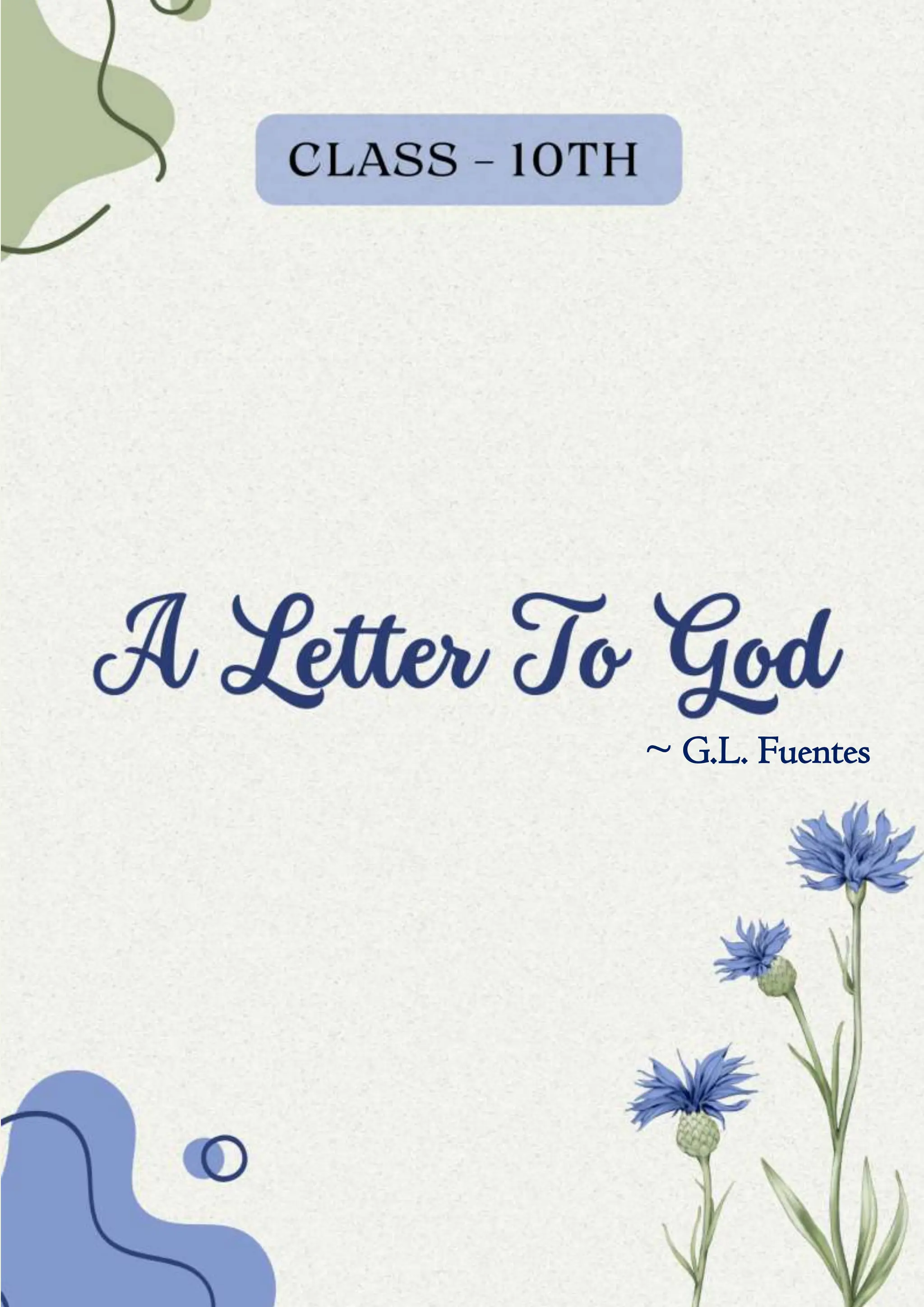 A Letter to God Class - 10th | PDF
