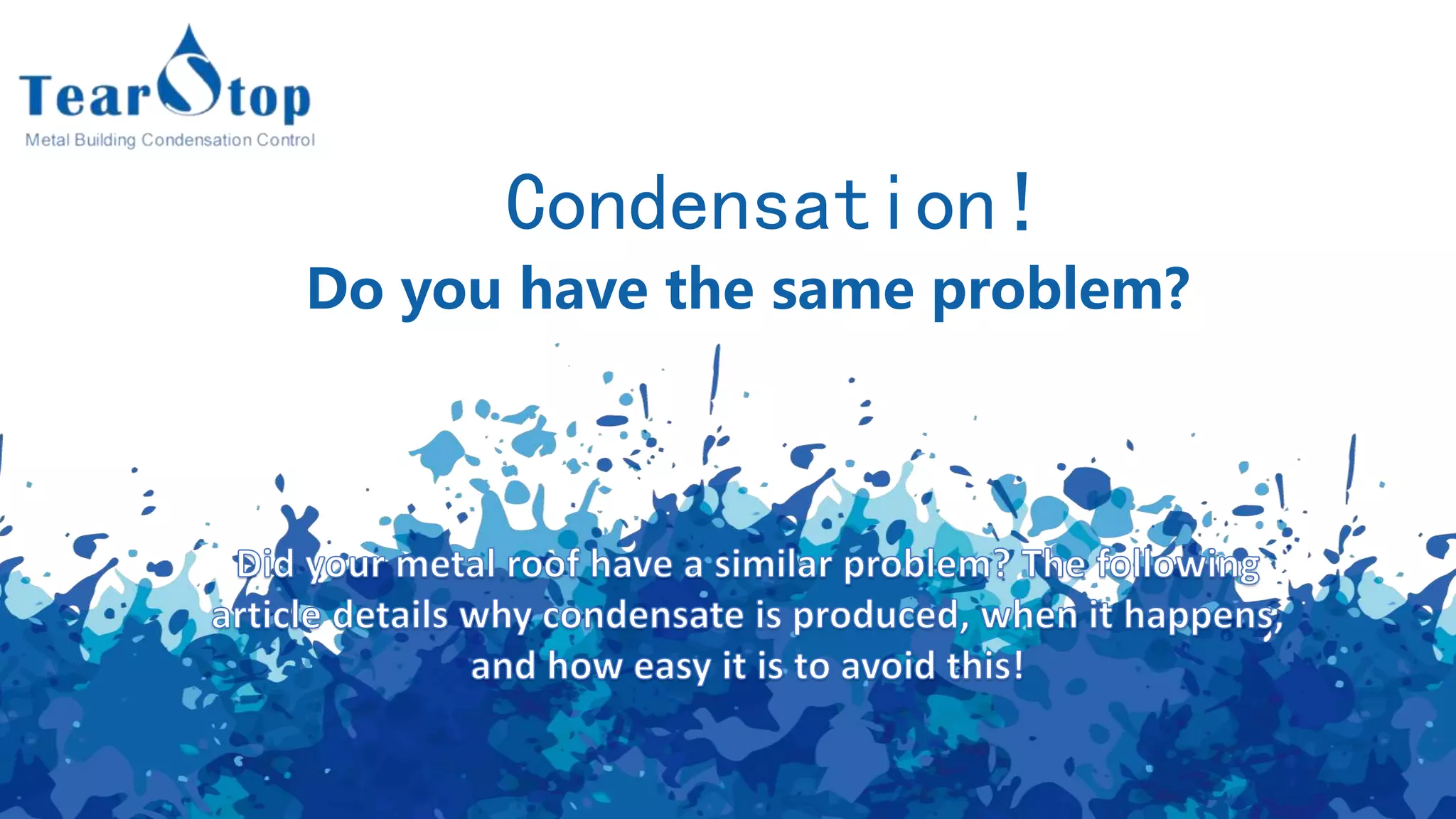 anti condensation felt | PPT