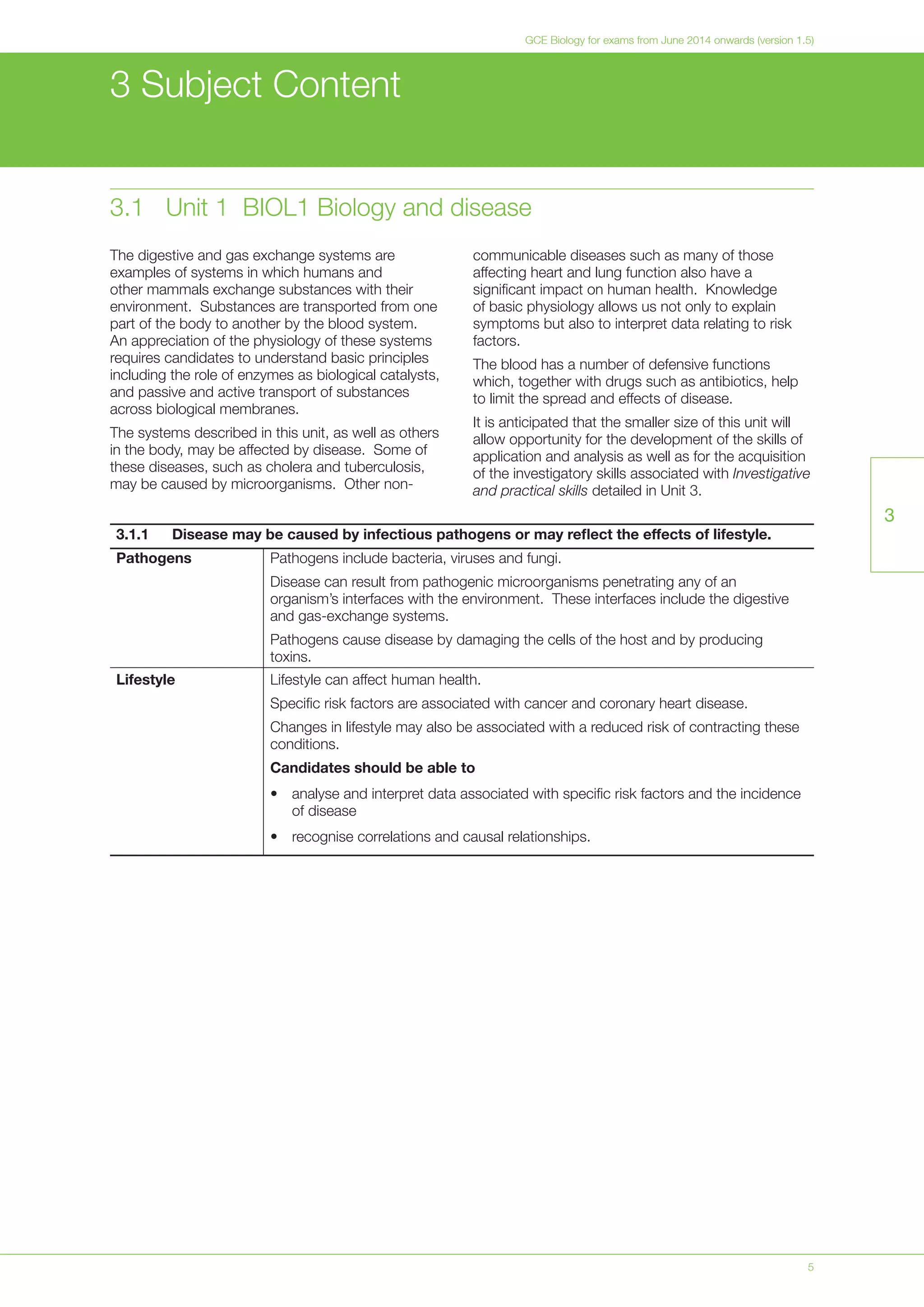 A level biology specification | PDF