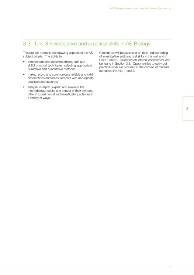 A level biology specification | PDF