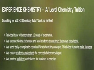 A LEVEL Chemistry Tuition | PPT