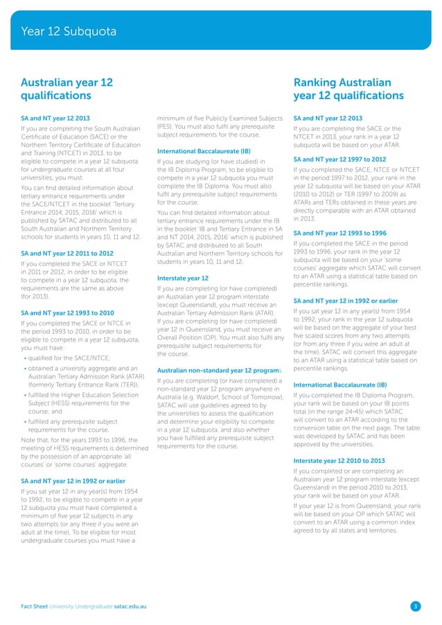 A level conversion table to atar | PDF | Undergraduate Education ...