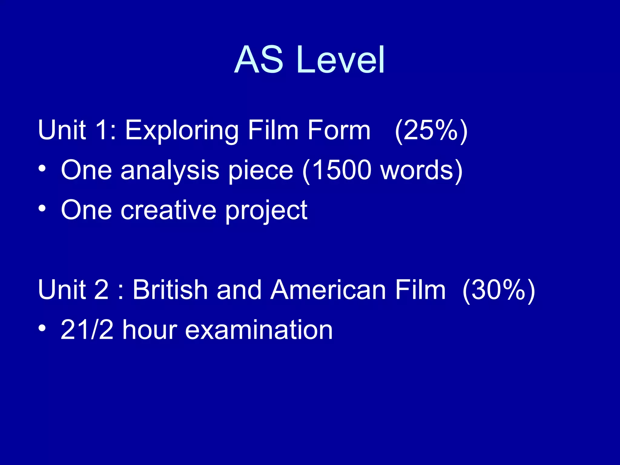 A level film studies | PPT