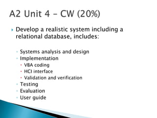 A level ict | PPTX