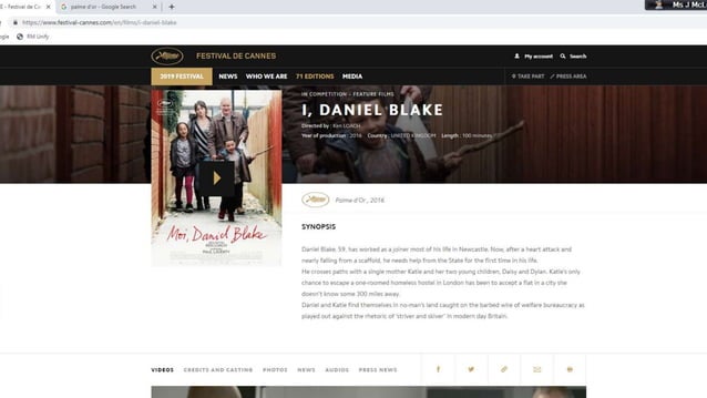I, Daniel Blake Marketing | PPTX | Media Industry | Industries