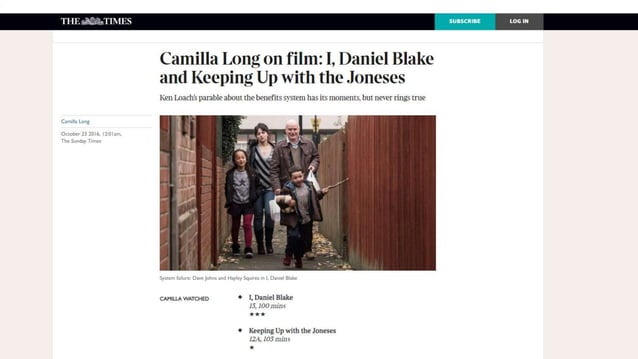 I, Daniel Blake Marketing | PPTX | Media Industry | Industries