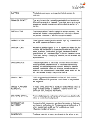 A level media glossary | PDF
