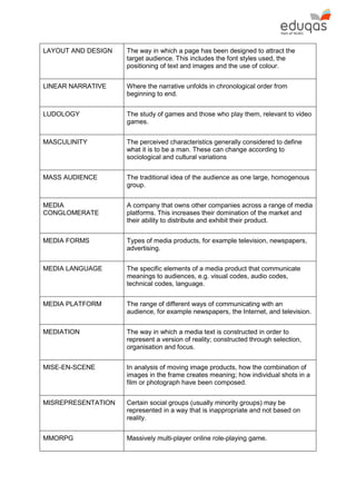 A level media glossary | PDF
