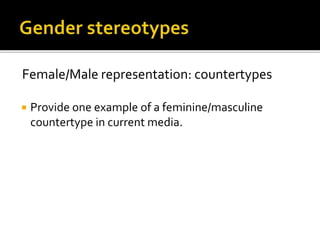 A level media representation lesson 3 stereotypes, countertypes and ...
