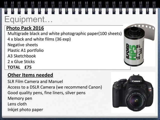 A level photography induction 2016 | PPT