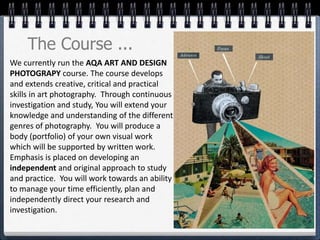 A level photography intro and summer work 20 | PPT