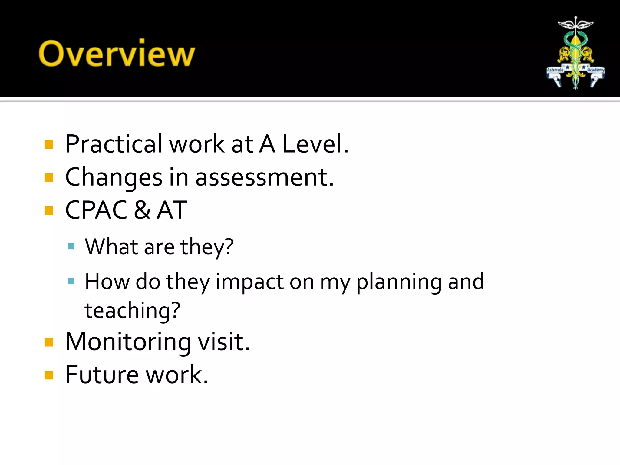 A Level Practical Endorsement Training | PPTX