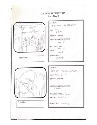Story boards and shot lists for my a level piece | PDF