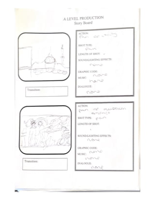 Story boards and shot lists for my a level piece | PDF
