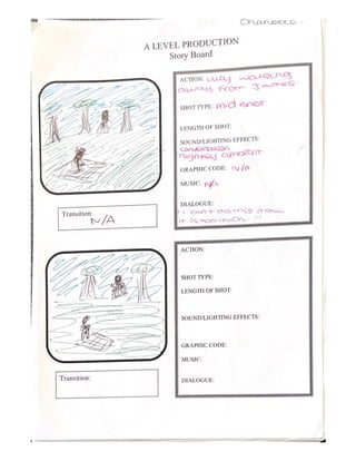Story boards and shot lists for my a level piece | PDF