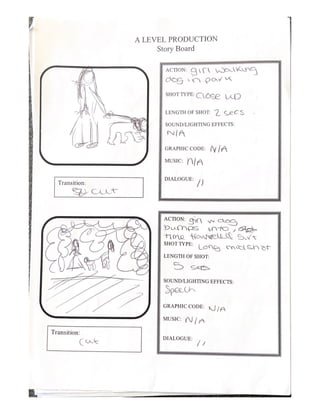 Story boards and shot lists for my a level piece | PDF