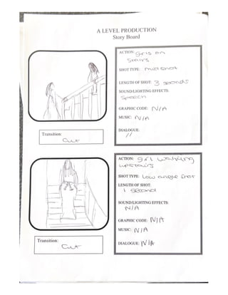 Story boards and shot lists for my a level piece | PDF