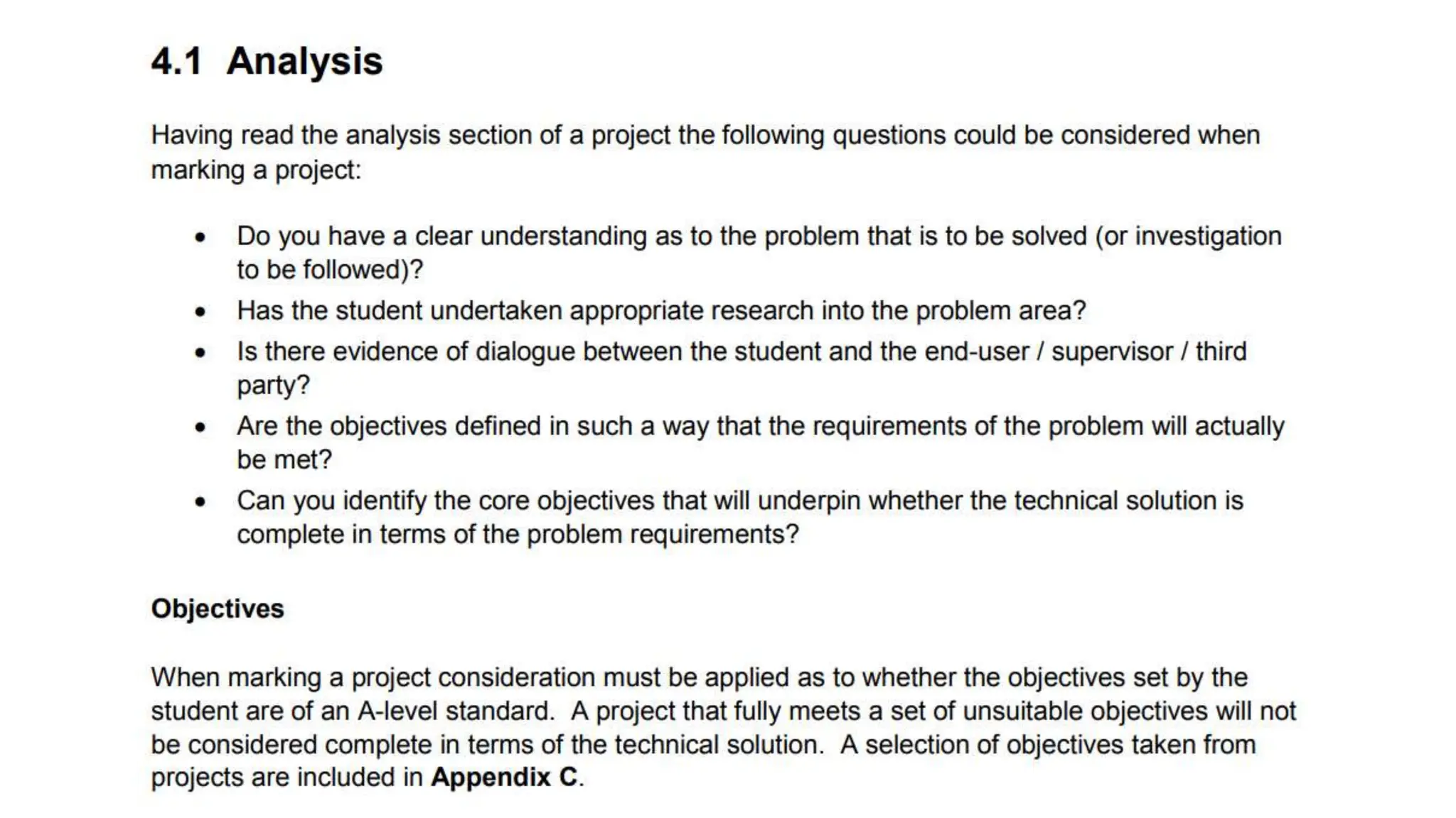 A Level Project - Timetable - Documentation Requirements - Marking ...
