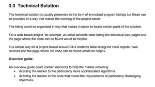 A Level Project - Timetable - Documentation Requirements - Marking ...