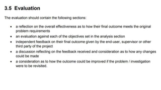 A Level Project - Timetable - Documentation Requirements - Marking ...