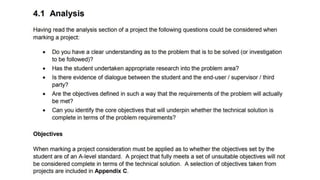A Level Project - Timetable - Documentation Requirements - Marking ...