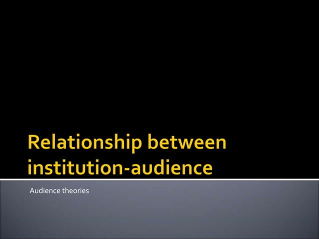 Audience theories | PPT