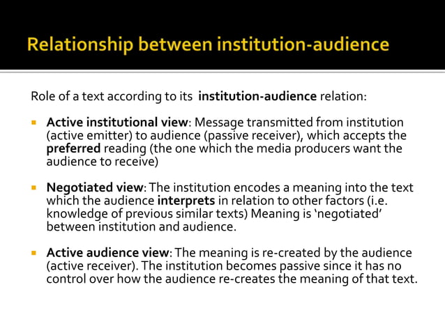 Audience theories | PPT