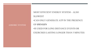 A level sports science energy systems | PPTX