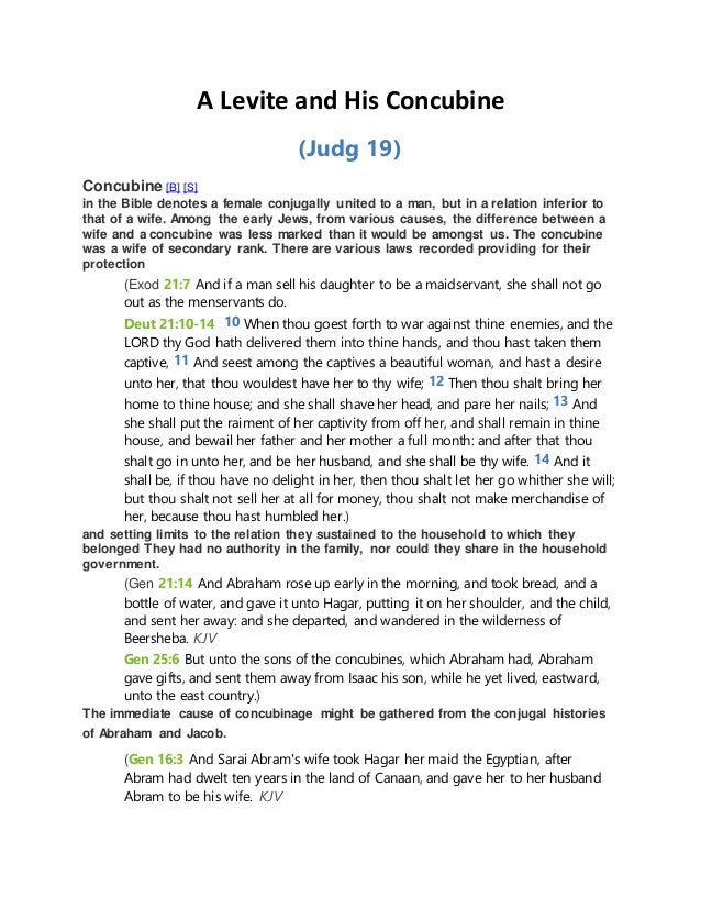 A Levite and His Concubine