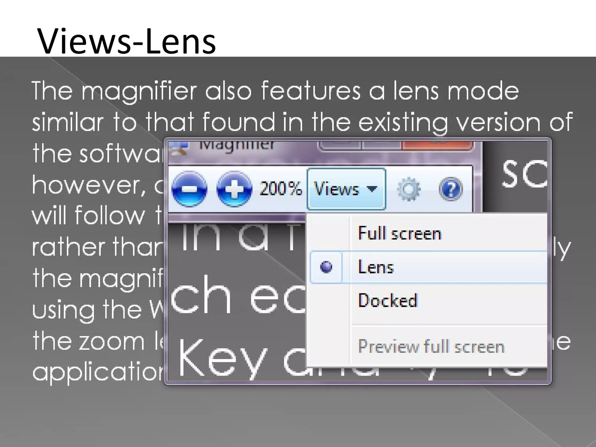 Windows magnifier tool | PPT