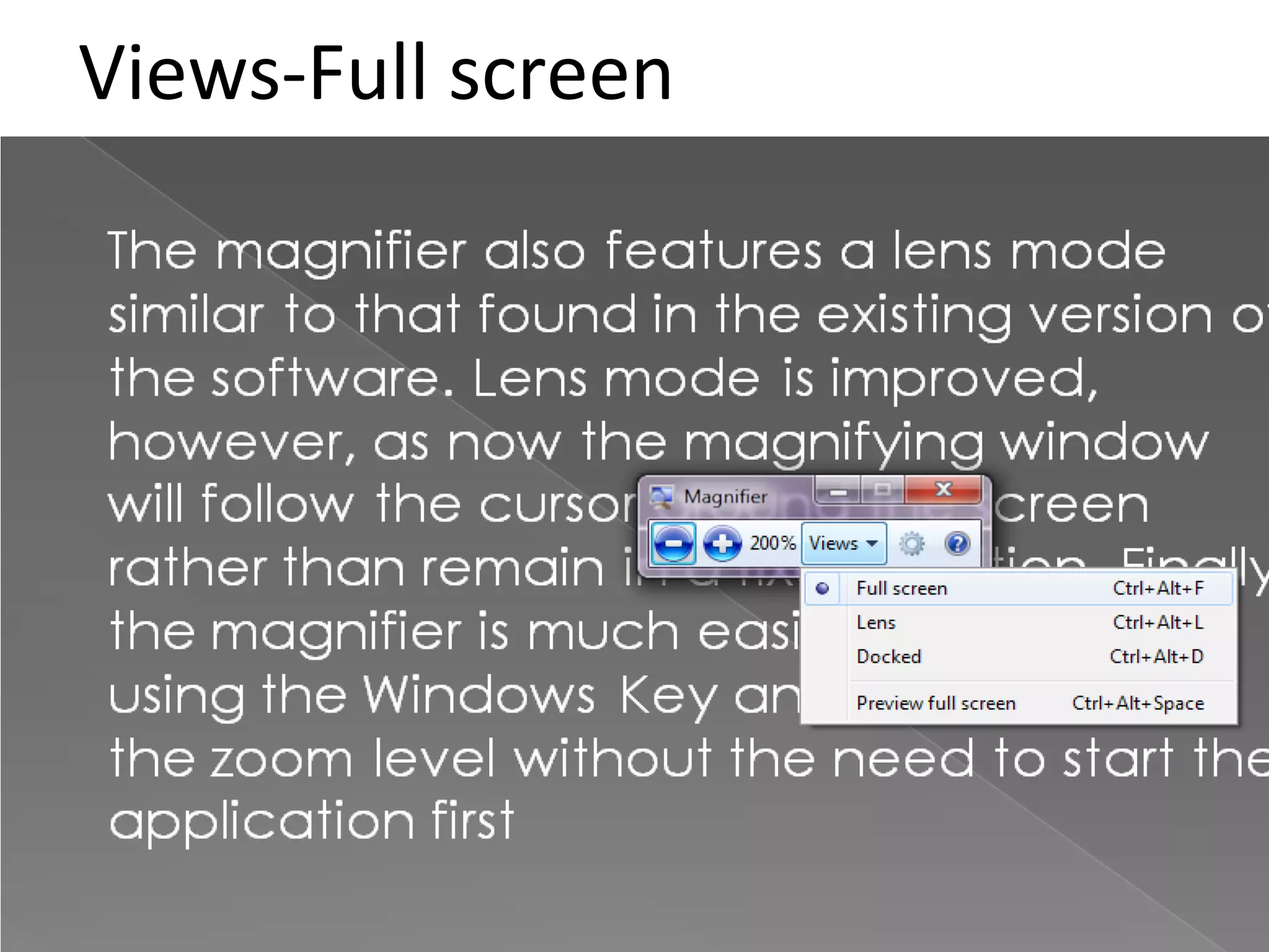Windows magnifier tool | PPT