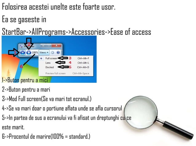Windows magnifier tool | PPT