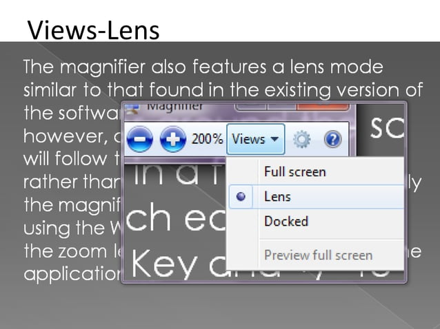 Windows magnifier tool | PPT