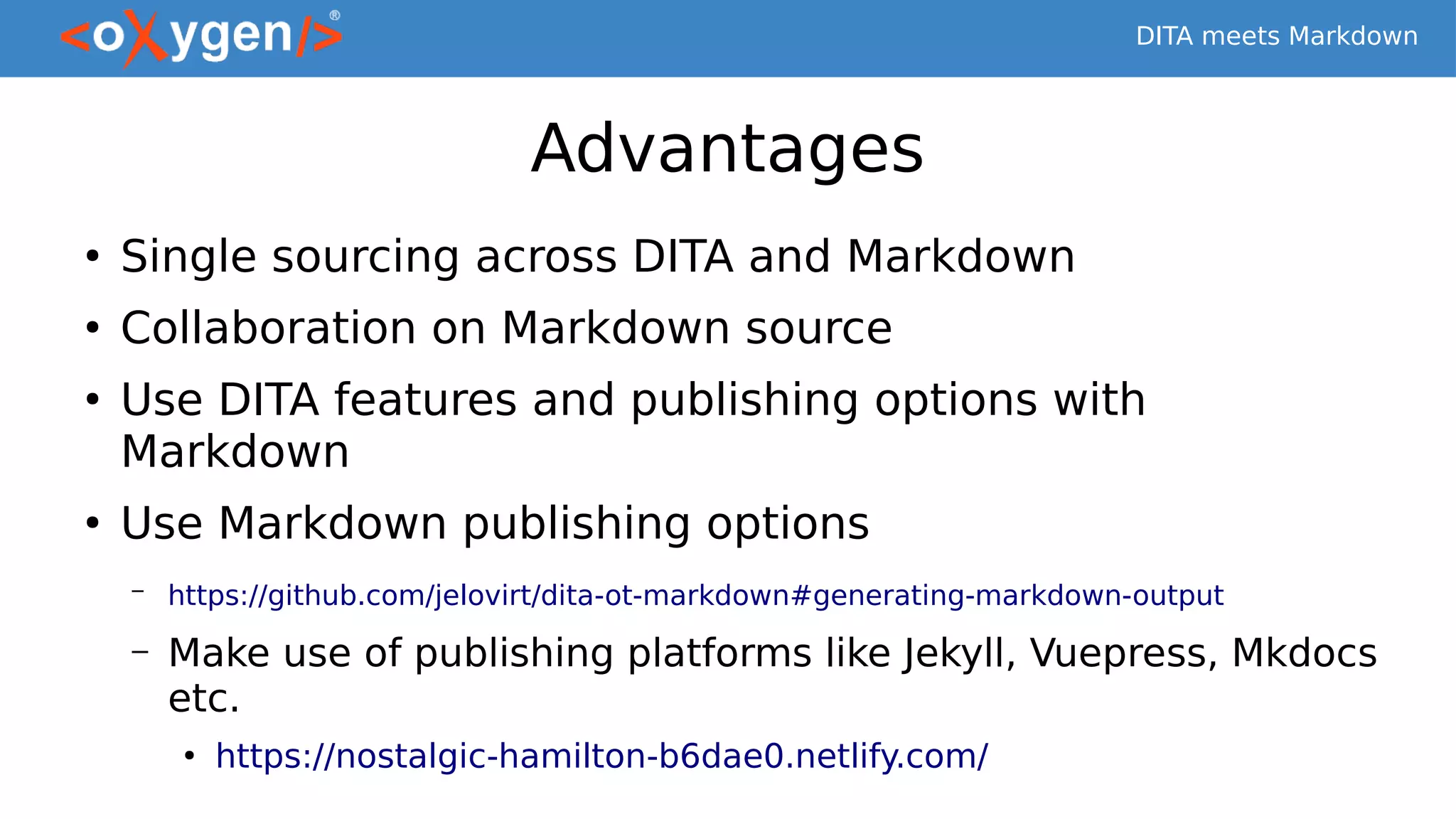 When DITA meets Markdown | Alex Jitinau | PPT