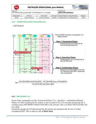 Alex optimization guidelines - retainability huawei - rev.01