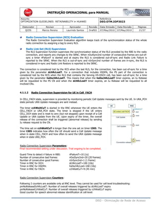 Alex optimization guidelines - retainability huawei - rev.01
