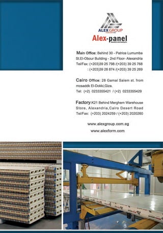 Alex panel Powered by Alexandria Steel Forming ( Alex Form ) | PDF