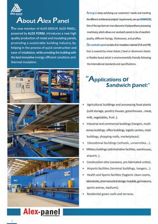 Alex panel Powered by Alexandria Steel Forming ( Alex Form ) | PDF