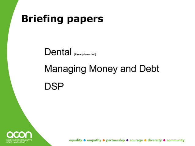 ACON Health Maintenance | PPT