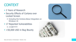 Alexa and Cortana in Windowsland - BSidesTLV, June 2019 | PPT