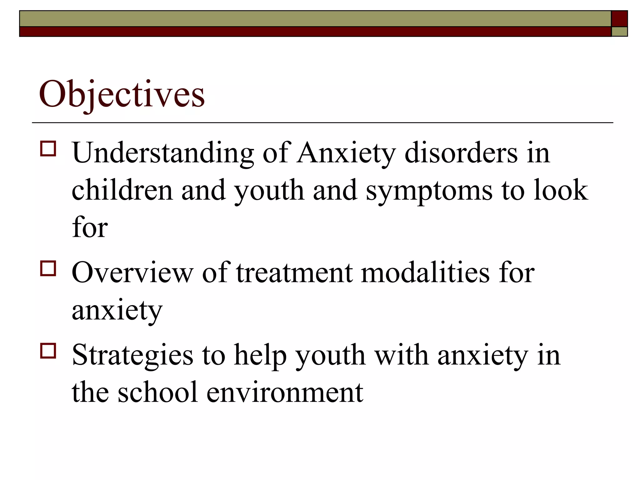 Dealing with Anxiety in the Classroom | PPT
