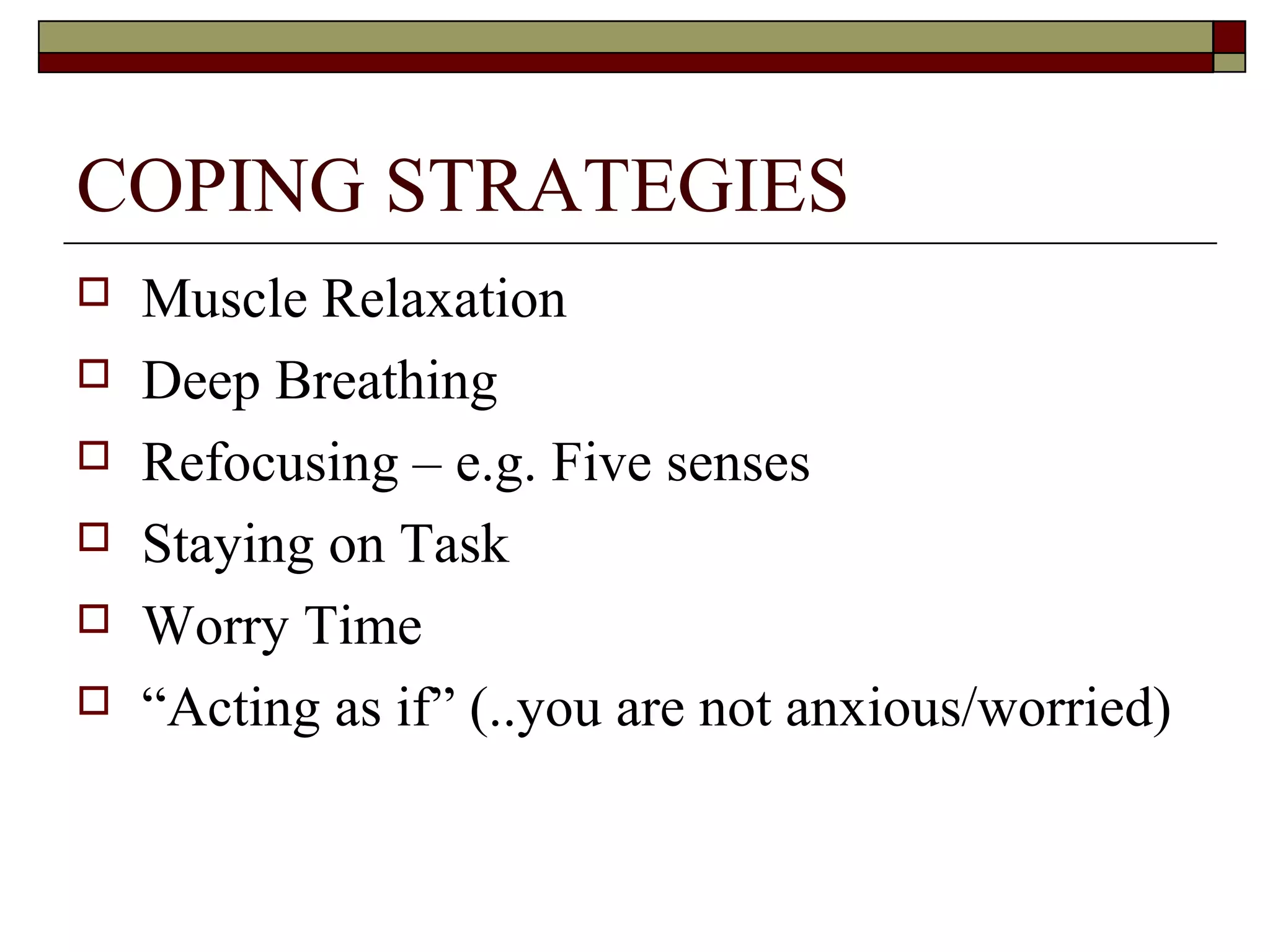 Dealing with Anxiety in the Classroom | PPT