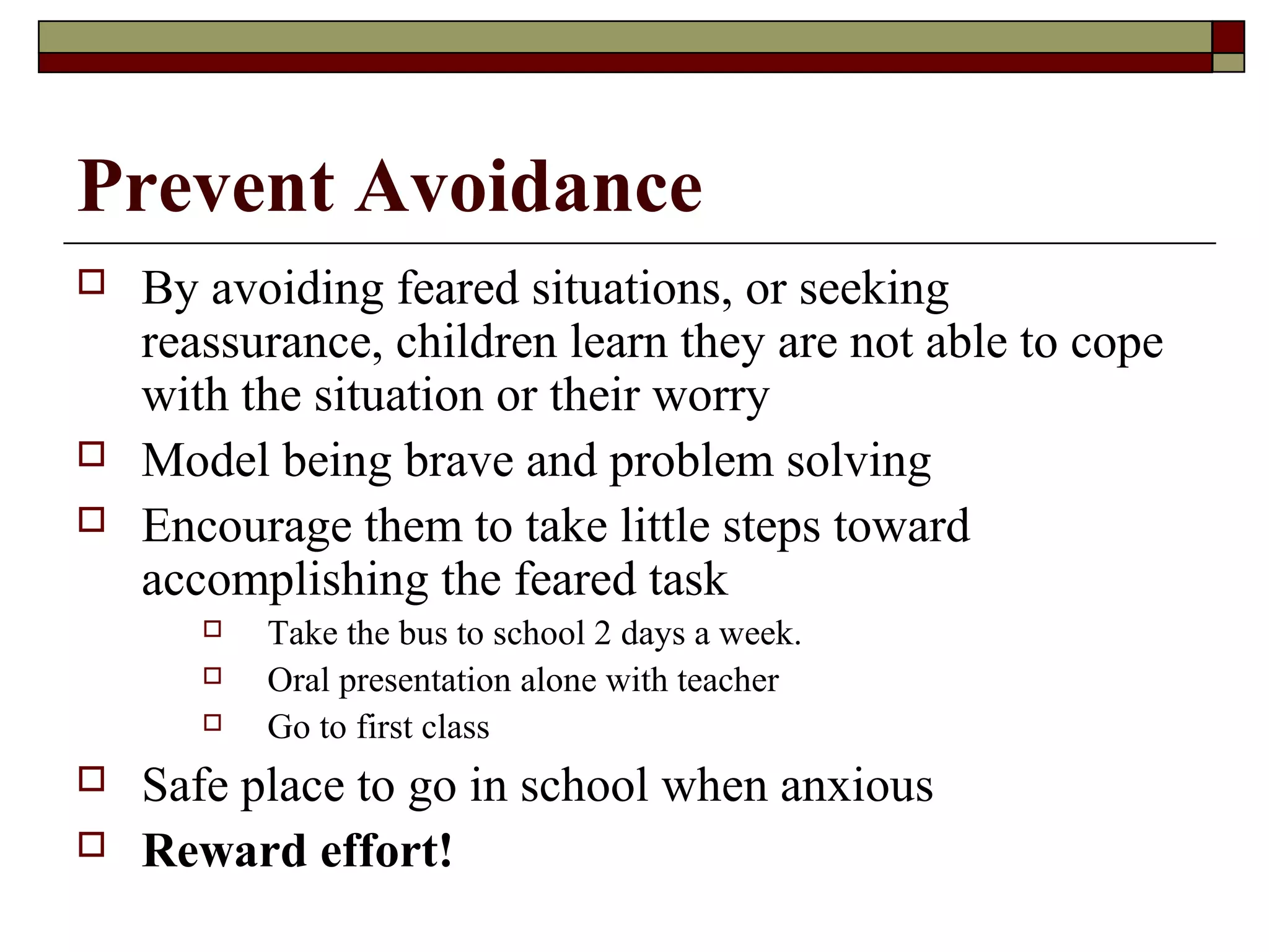 Dealing with Anxiety in the Classroom | PPT
