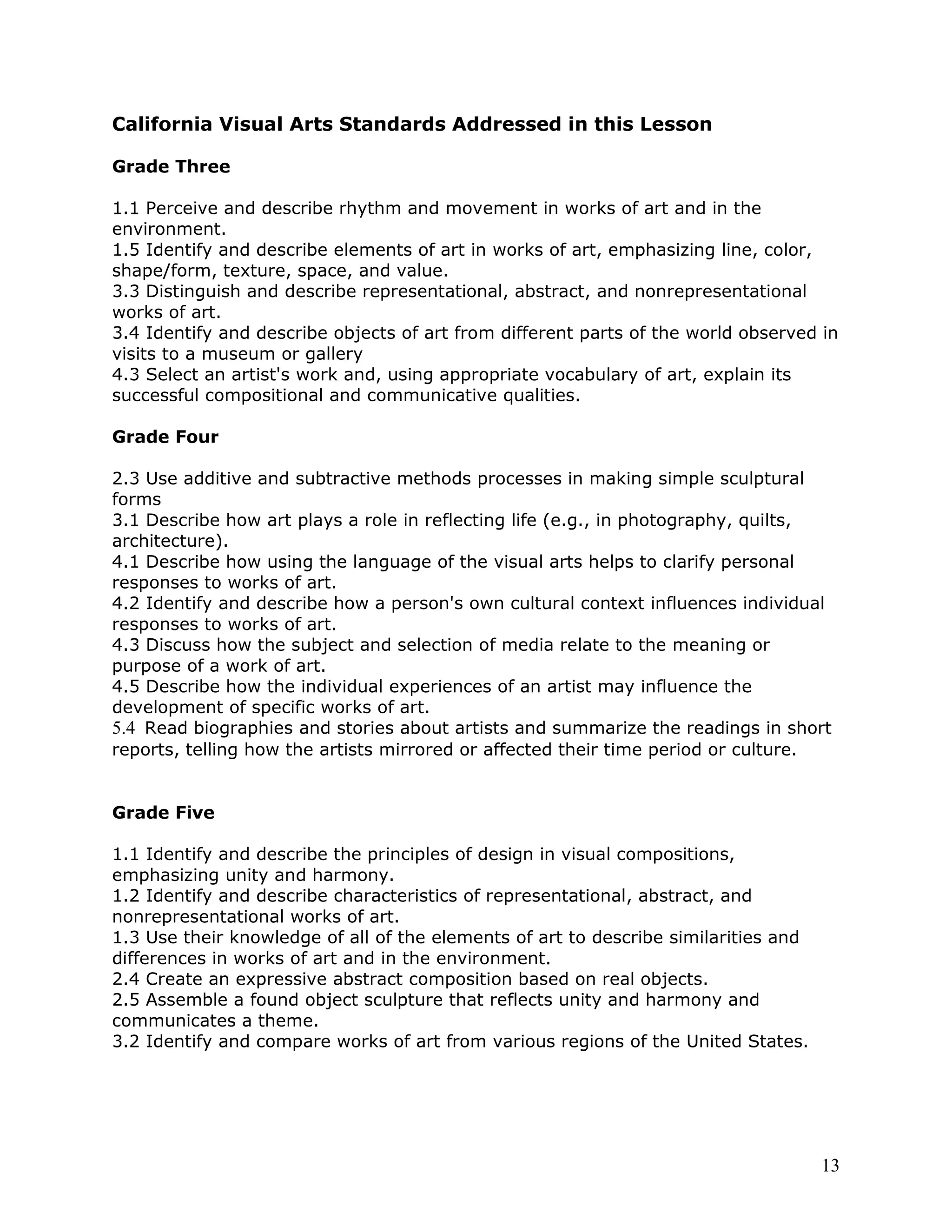 Alexander calder inspired-wire_sculpture_lesson_plan_october_2009 | PDF