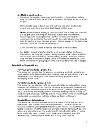 Alexander calder inspired-wire_sculpture_lesson_plan_october_2009 | PDF