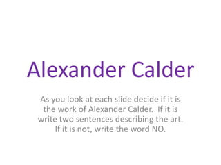 Alexander calder | PPTX