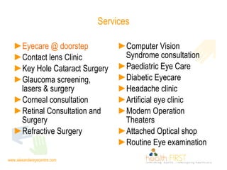 Alexander Eye Hospital, Kochi Corporate Presentation | PPT
