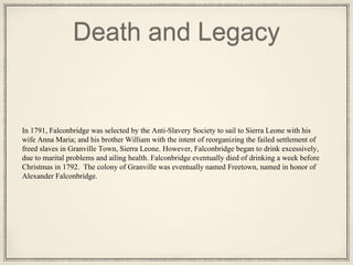 Alvin Barnes of Jackson Mississippi Presents Alexander Falconbridge ...