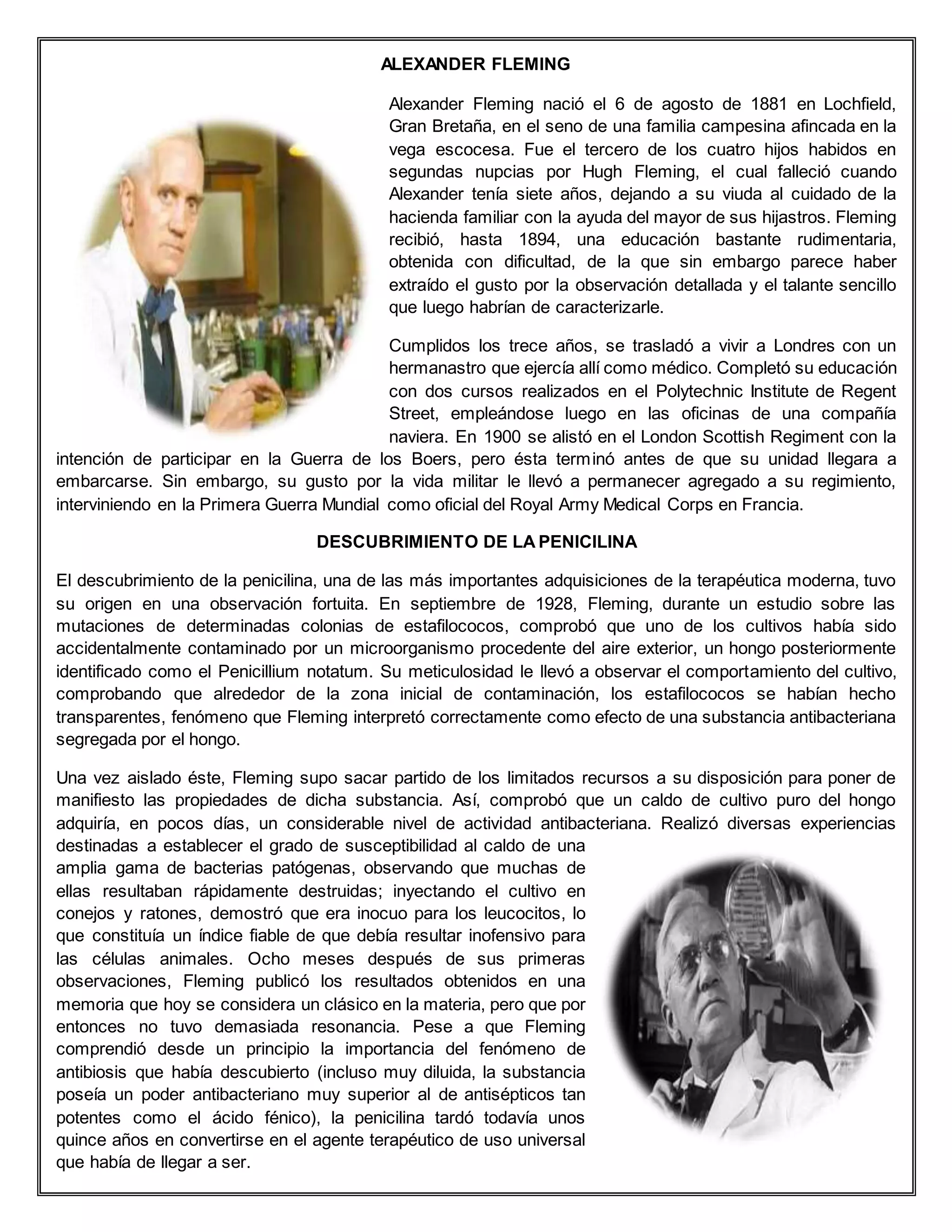Alexander fleming | DOCX